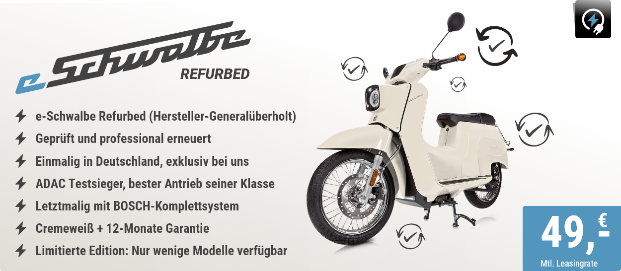 E-Schwalbe im Autohaus König